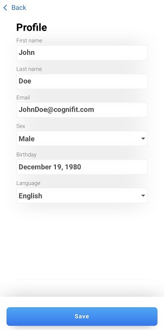 How to access my account settings on a mobile device