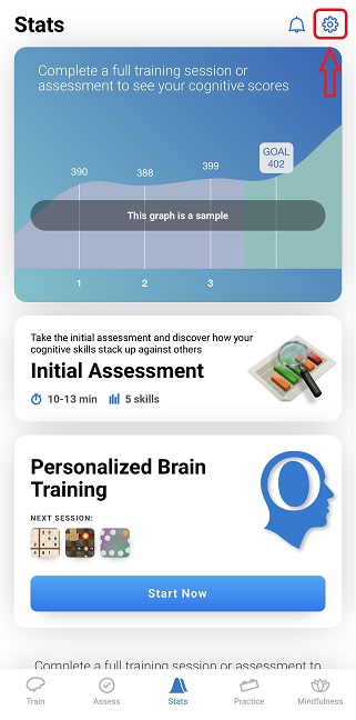 How to access my account settings on a mobile device