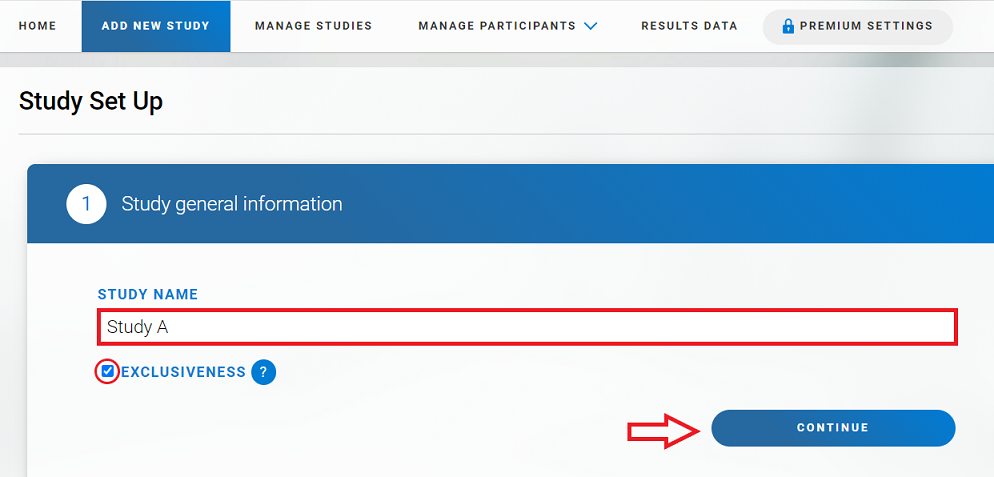 How to create a study