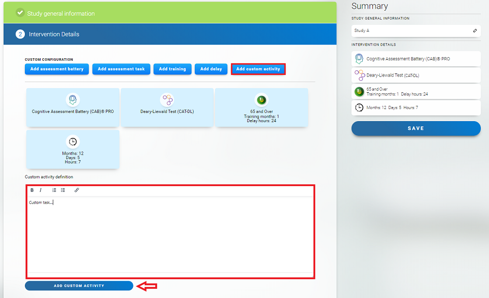 How to create a study