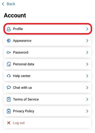 How to access my profile page?